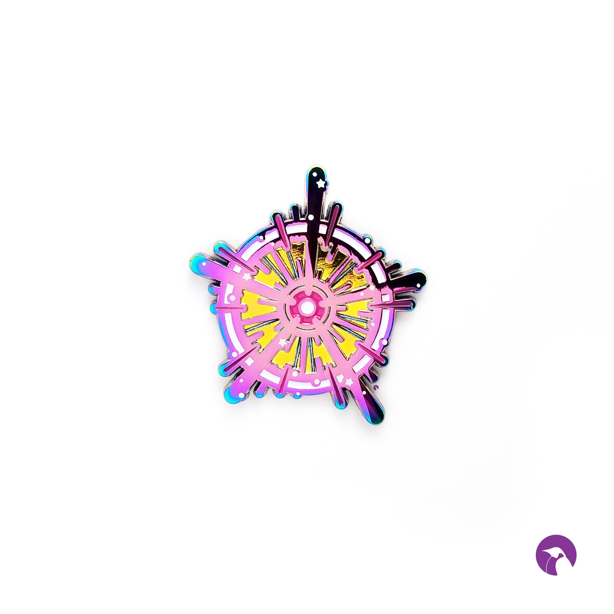 Rainbow Firework Enamel Pin – Vector Penguin Shop