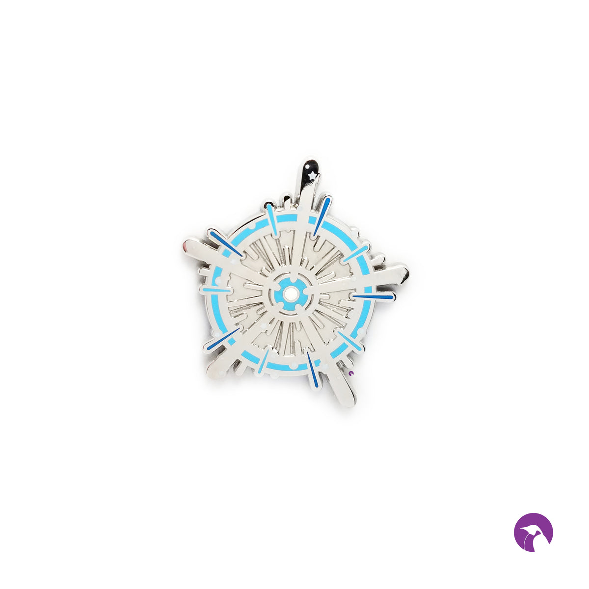 Silver Firework Enamel Pin – Vector Penguin Shop