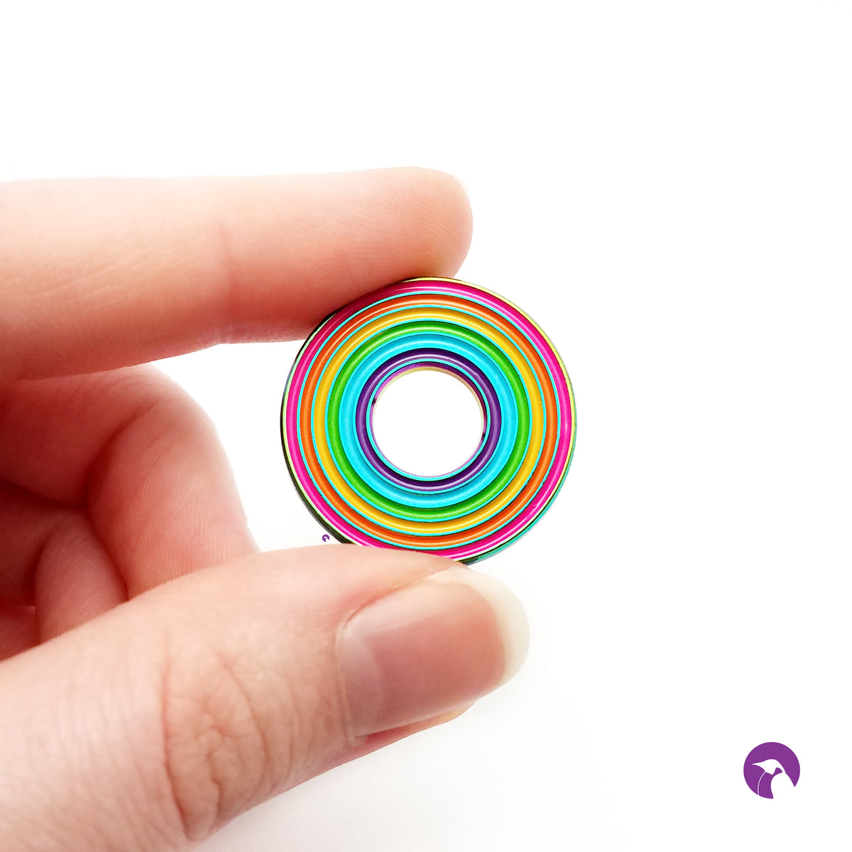 Soft Enamel Rainbow Circle Enamel Pin – Vector Penguin Shop